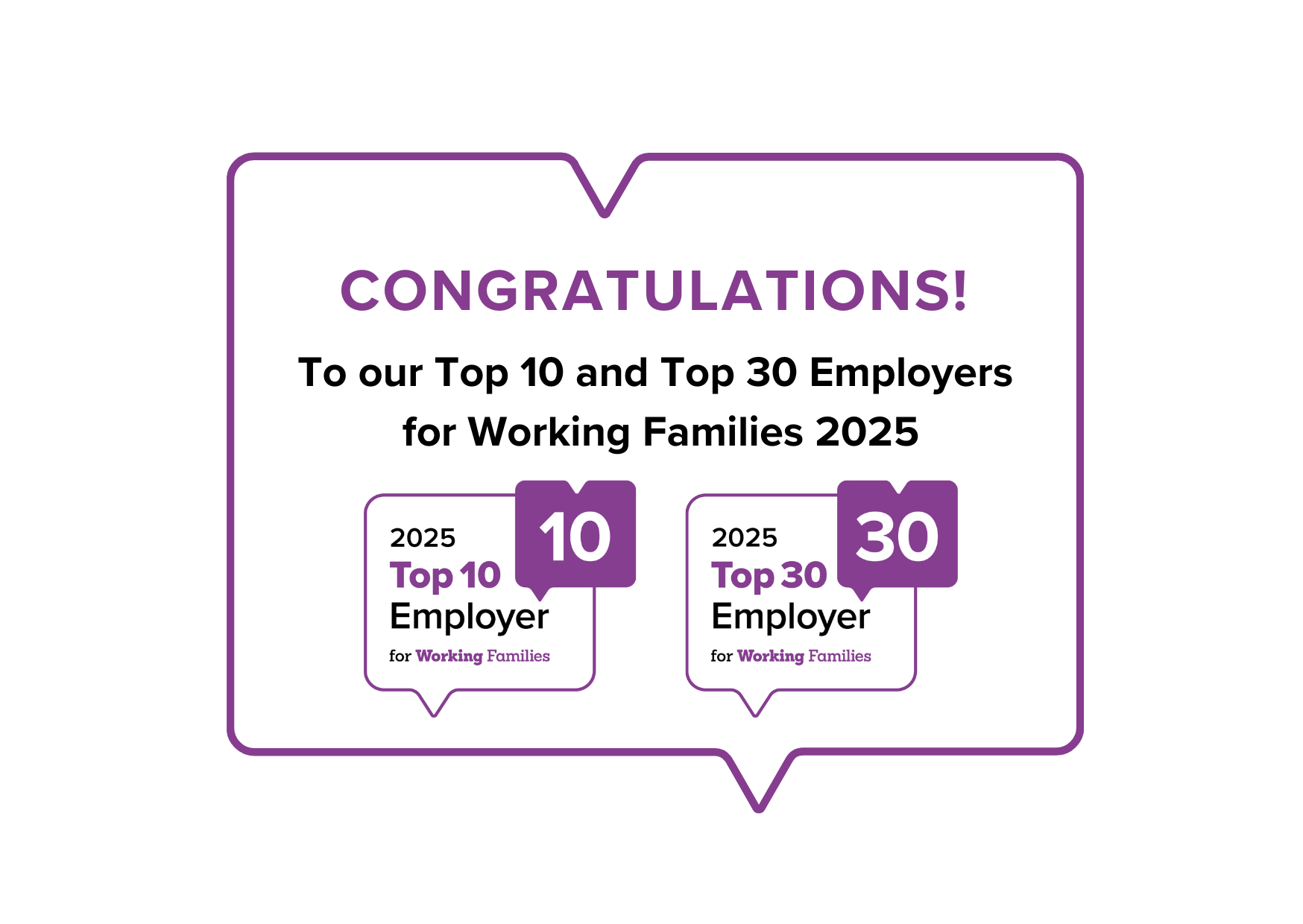 Top employers 2025 announced - Working Families